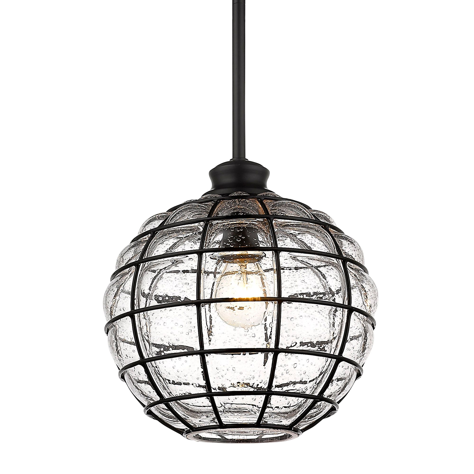 Powell 10" Wide Matte Black Mini Pendant Light - #148N0 | Lamps Plus