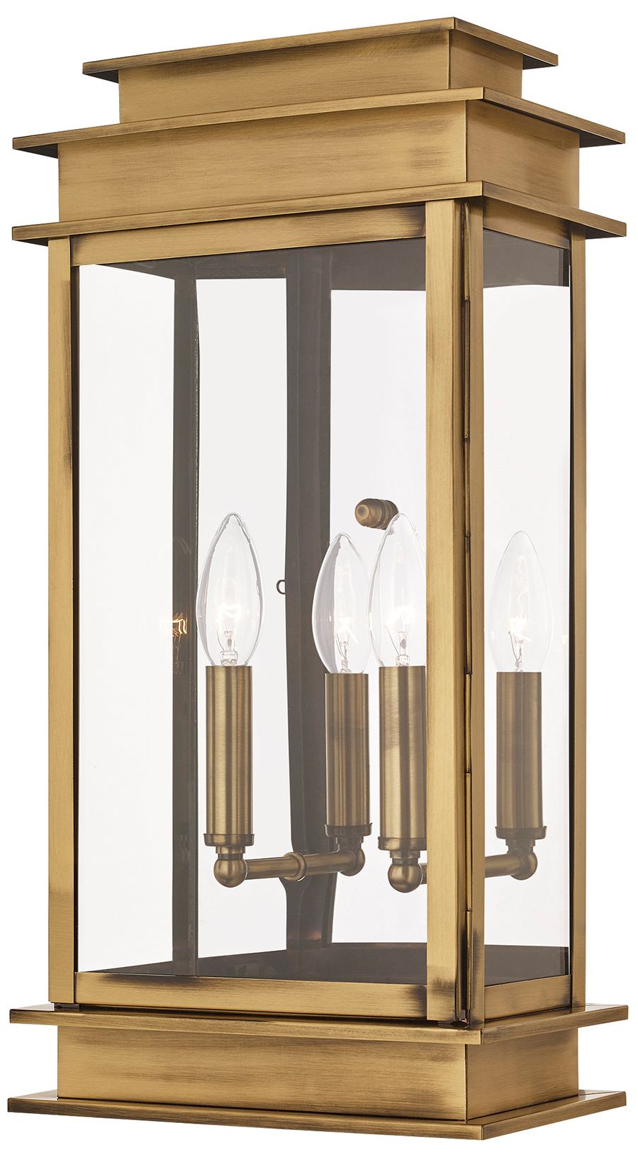 Princeton 19" High Vintage Pewter Outdoor Wall Light - #42K61 | Lamps Plus