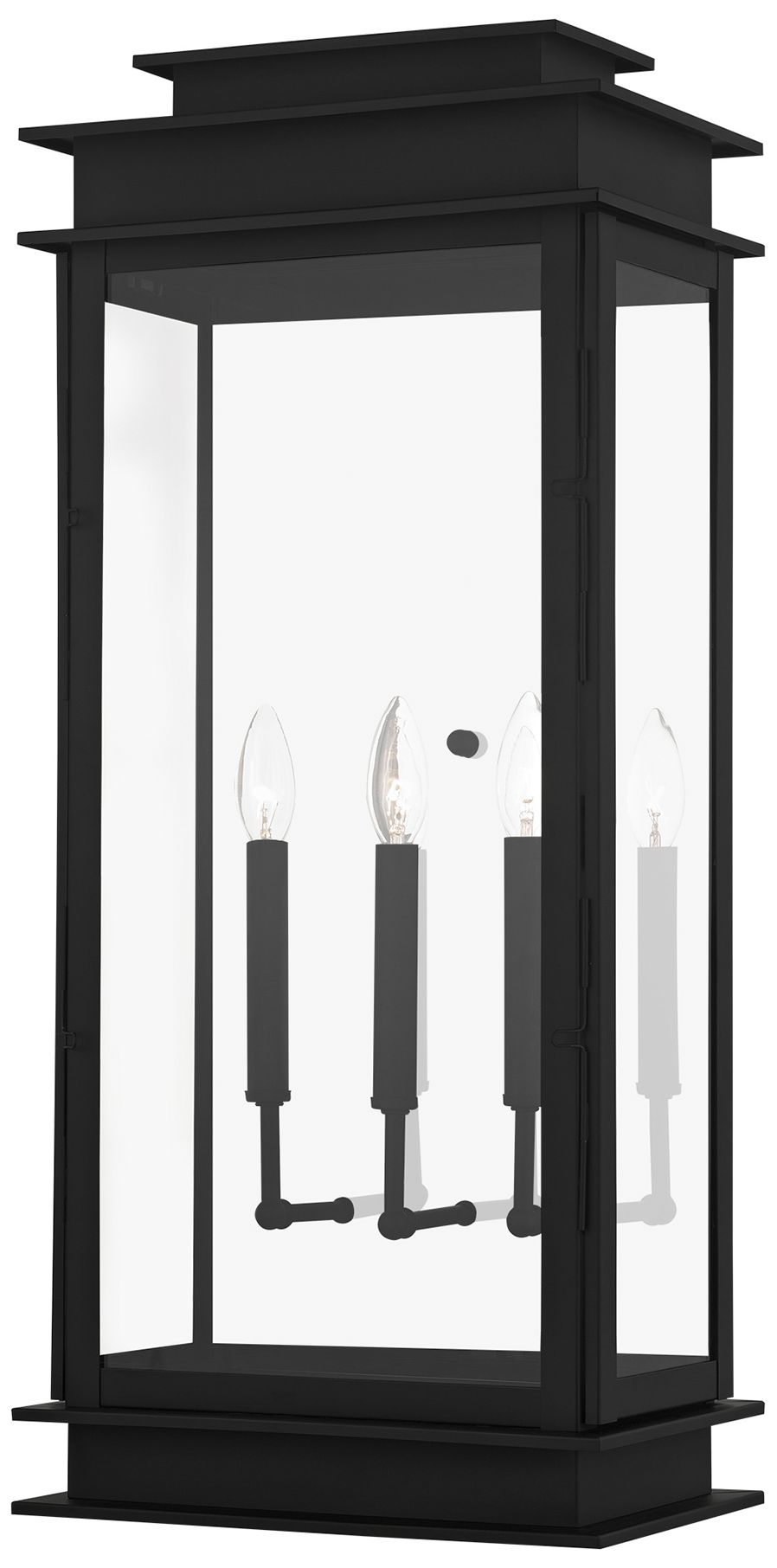 Princeton 28 1/2" High Black Outdoor Wall Light - #42K30 | Lamps Plus