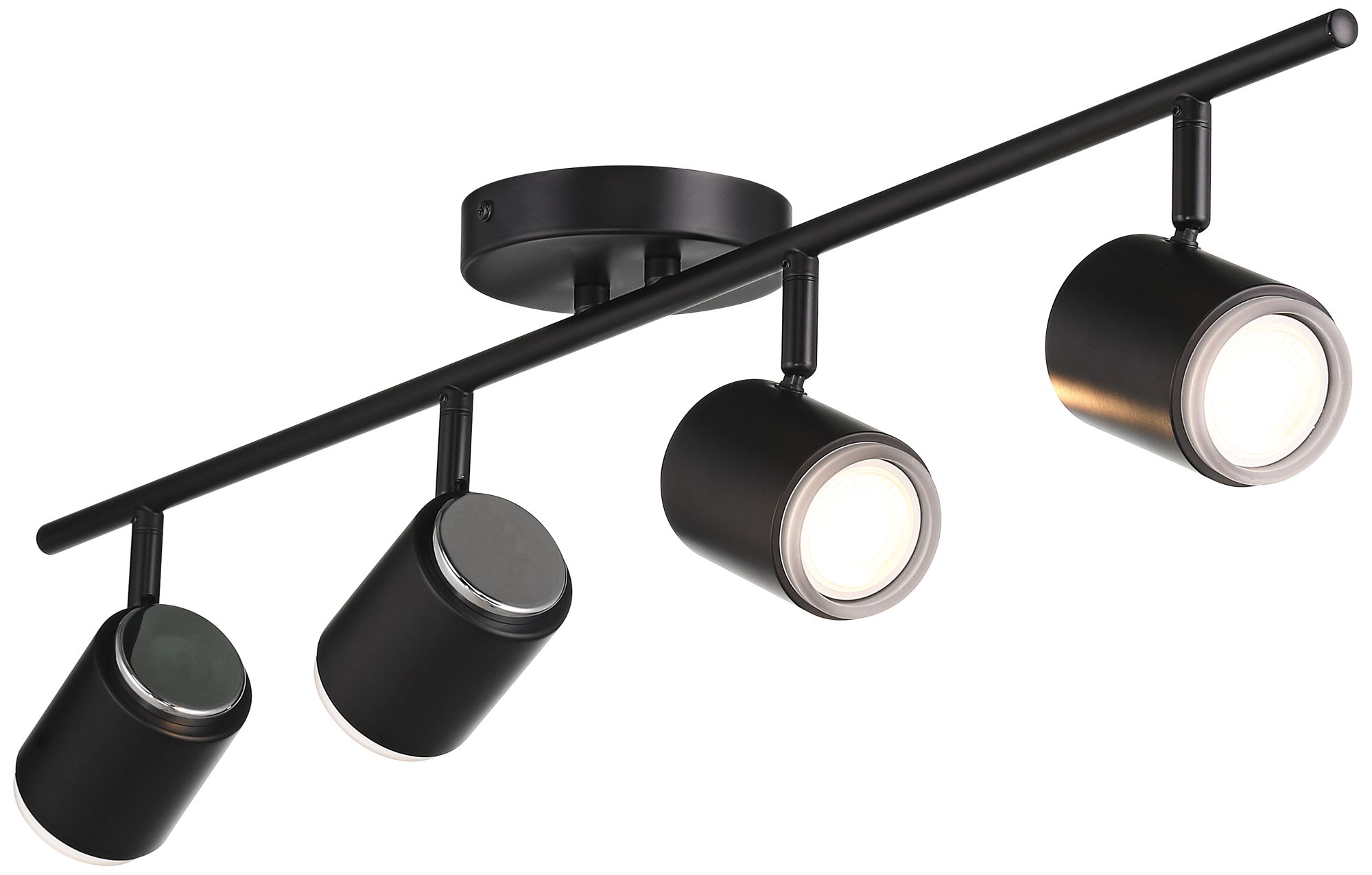 Pro Track 4-Light Black LED Ceiling or Wall Track Fixture - #3363C ...