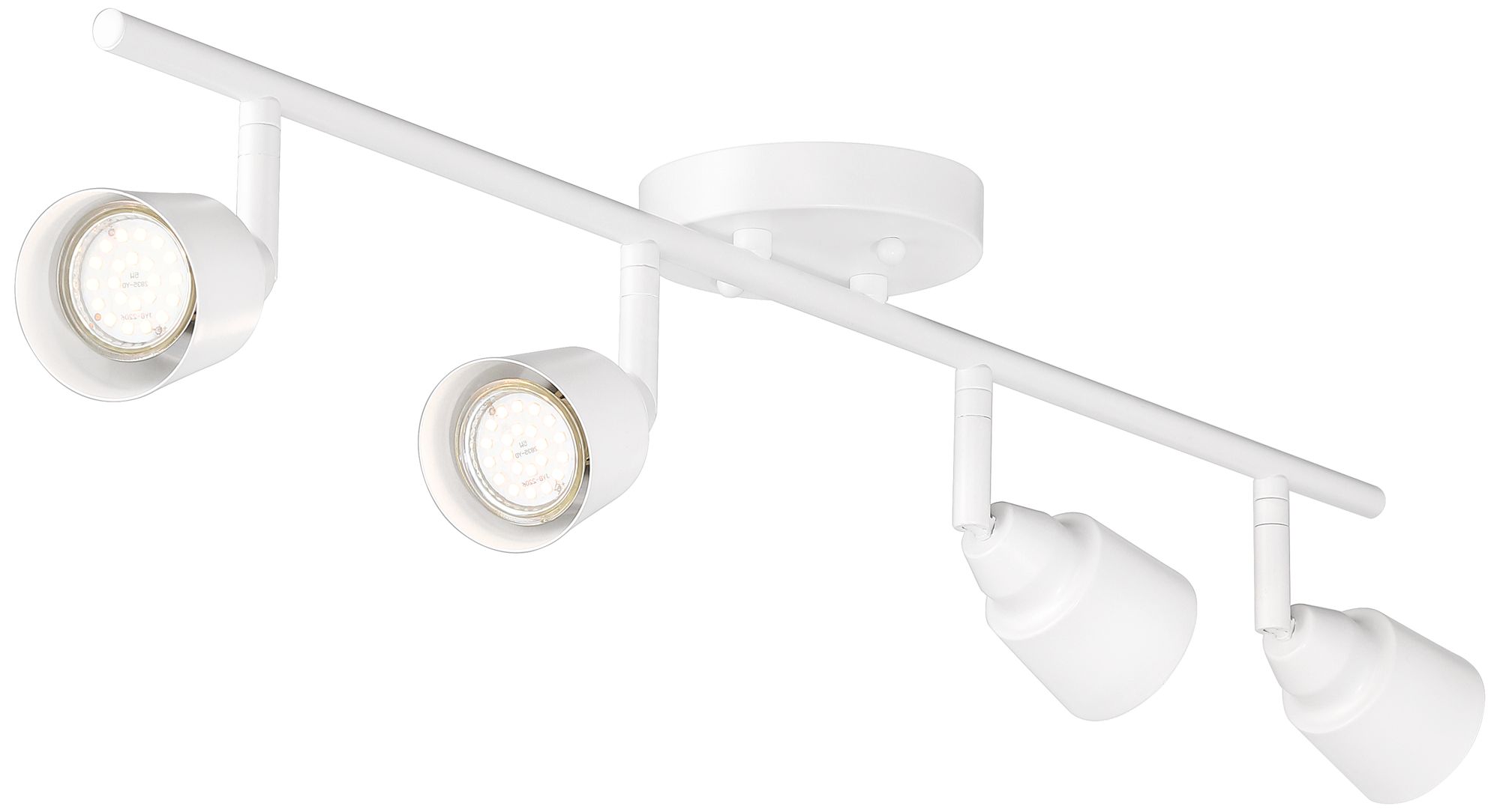 Pro-Track 4-Light White GU10 LED Wall or Ceiling Track Fixture - #2010C ...