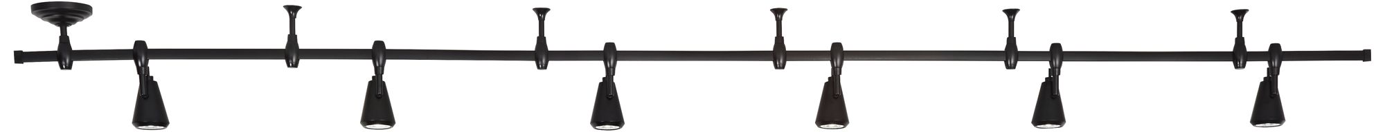 Pro Track Ali 108" Wide 6-Light Black LED Monorail Track Light - #3650C ...