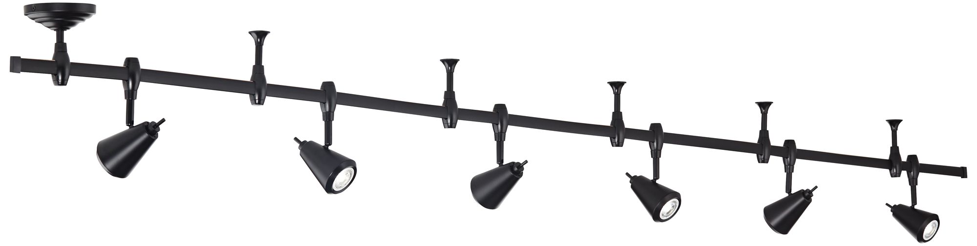 Pro Track Ali 108" Wide 6-Light Black LED Monorail Track Light - #3650C ...