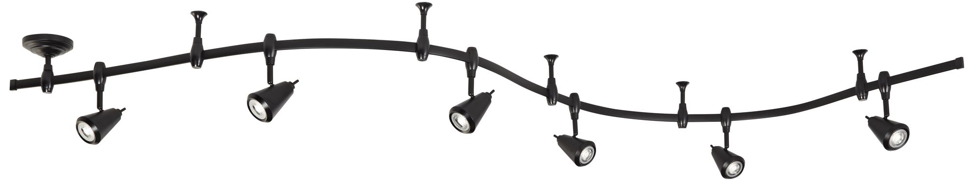 Pro Track Ali 108" Wide 6-Light Black LED Monorail Track Light - #3650C ...