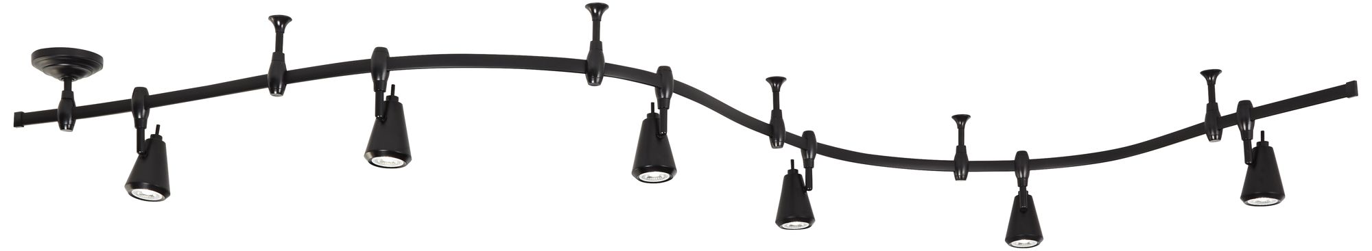 Pro Track Ali 108" Wide 6-Light Black LED Monorail Track Light - #3650C ...