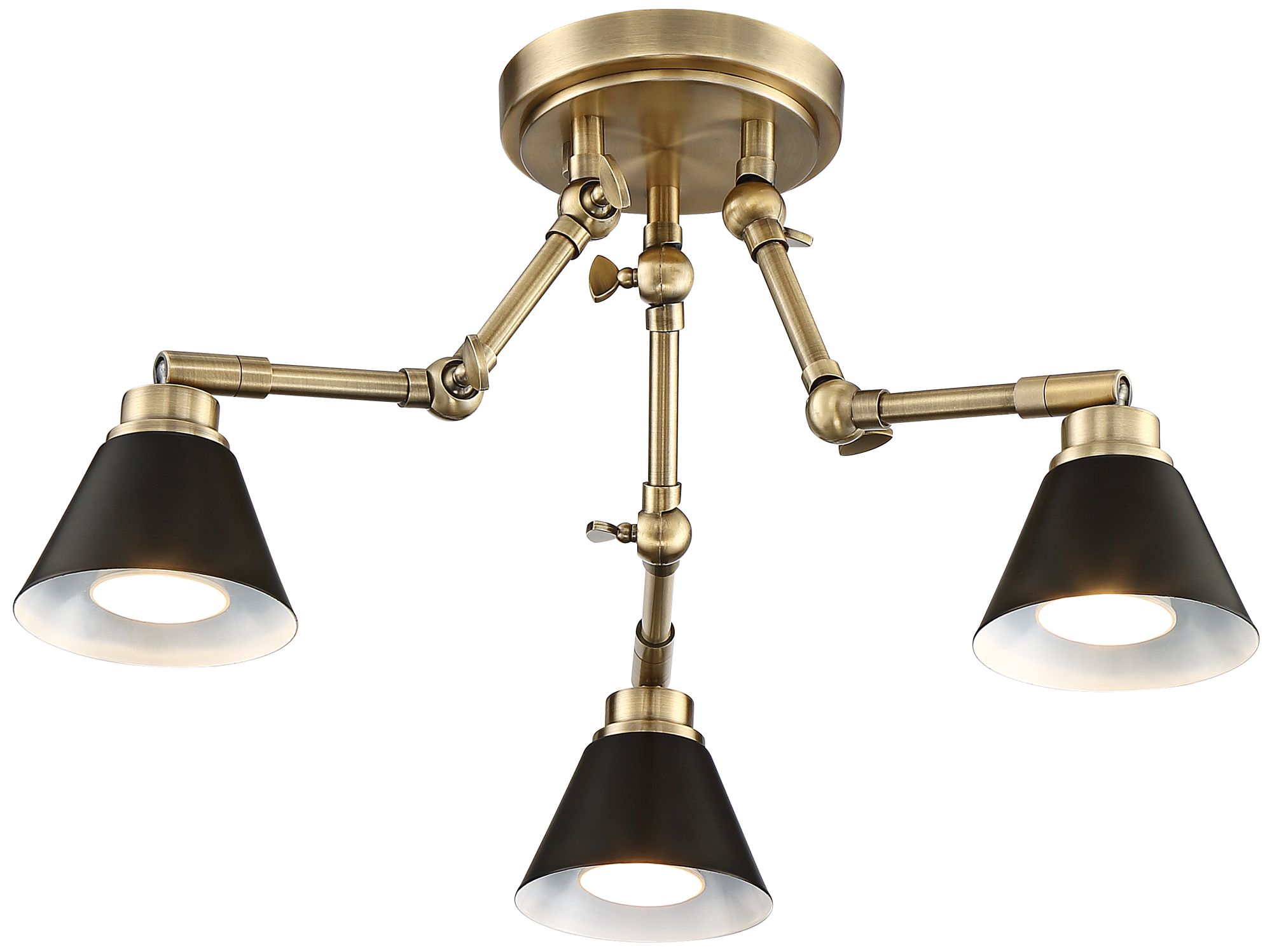 Pro Track Arnold 3-Light Antique Brass LED Ceiling Light - #61E81 ...