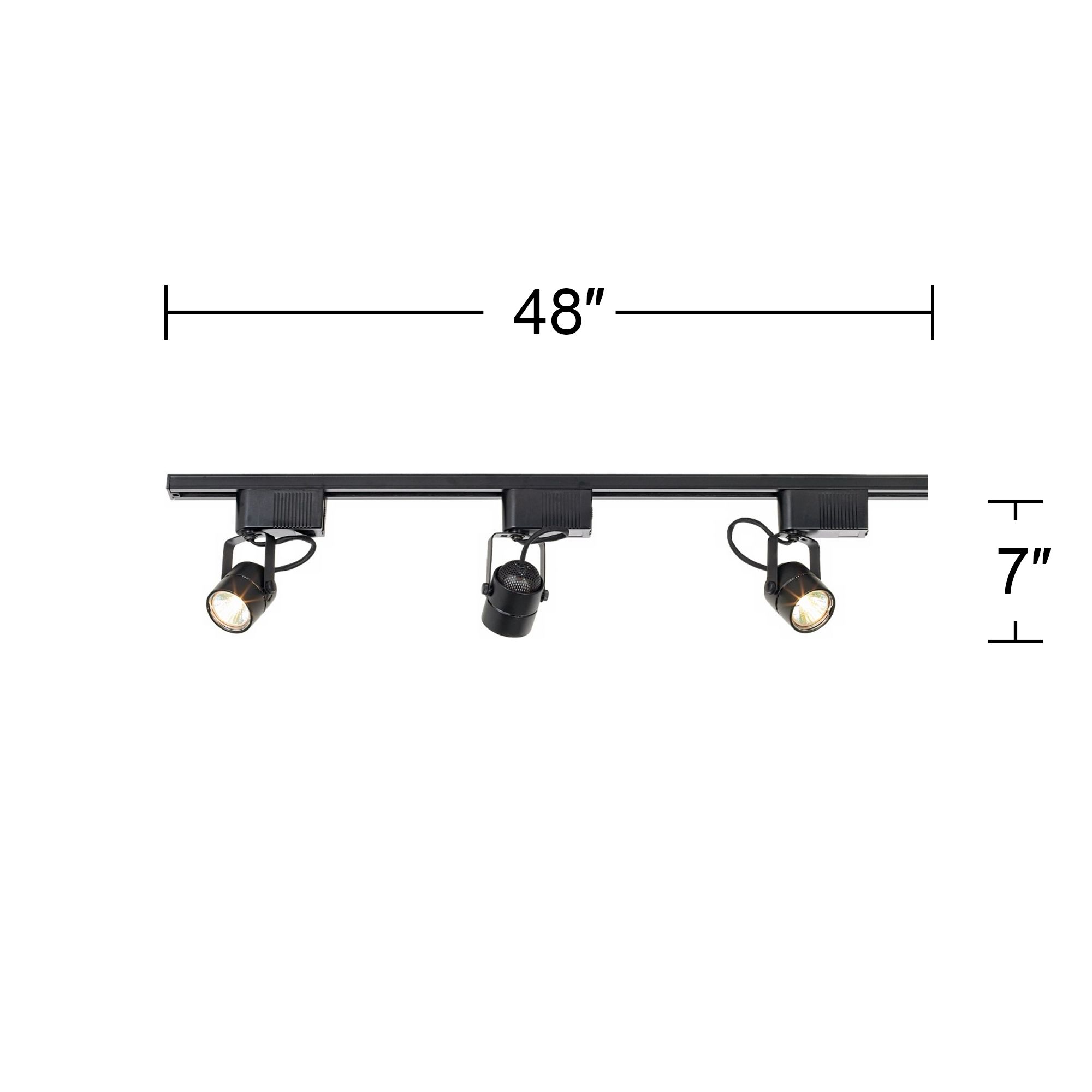 Pro Track Black Watt 3-Light Linear Track Kit For Wall or Ceiling ...