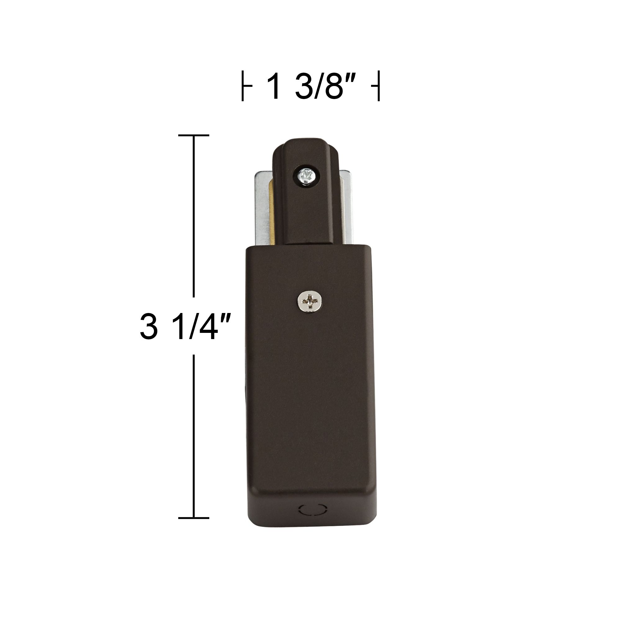 Pro Track Bronze Track Lighting Live End Feed Connector - #1R362 ...