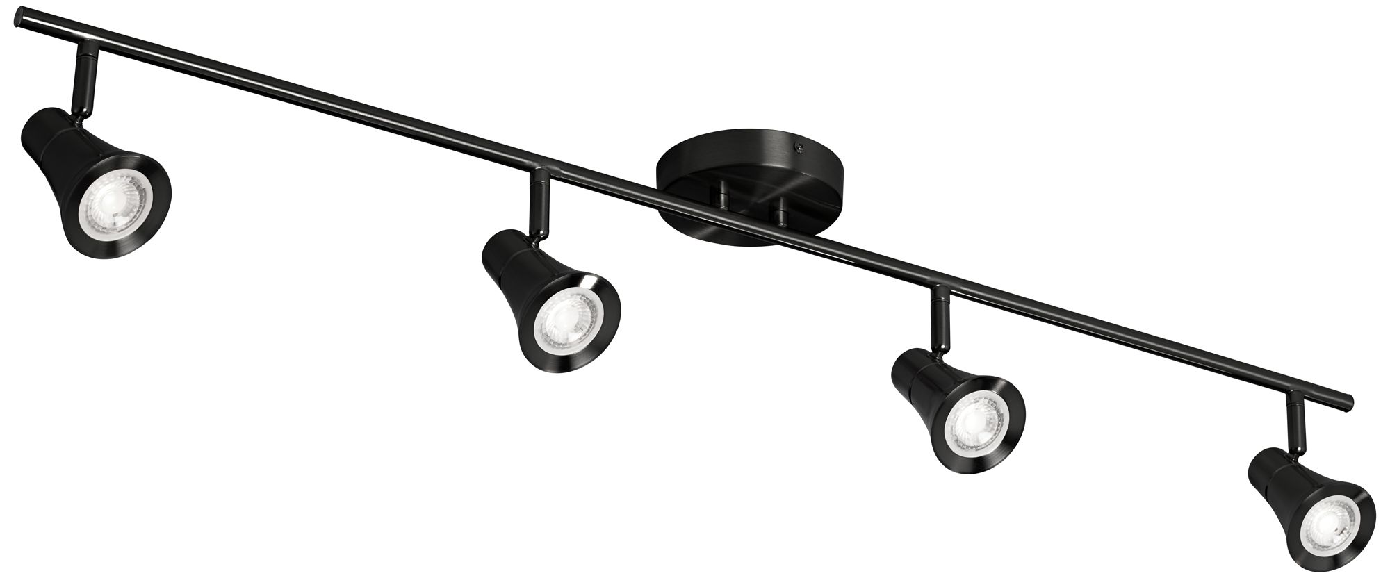 Pro Track Castro Adjustable 4-Light Black Finish LED Track Fixture ...