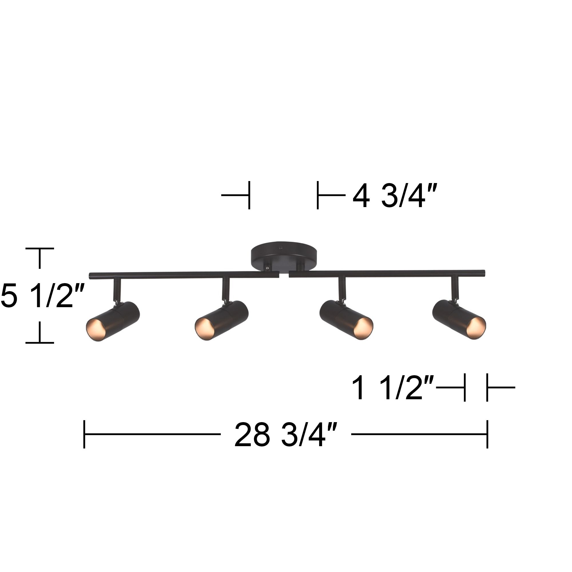 Pro Track Renee 4-Light Bronze LED Track Fixture - #86W77 | Lamps Plus