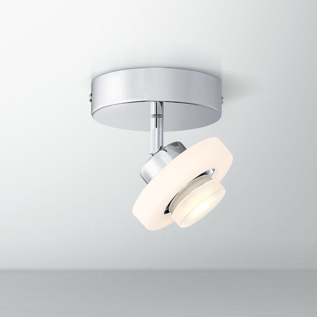 Pro Track Ring 1-Light Chrome LED Track Light - #14A87 | Lamps Plus