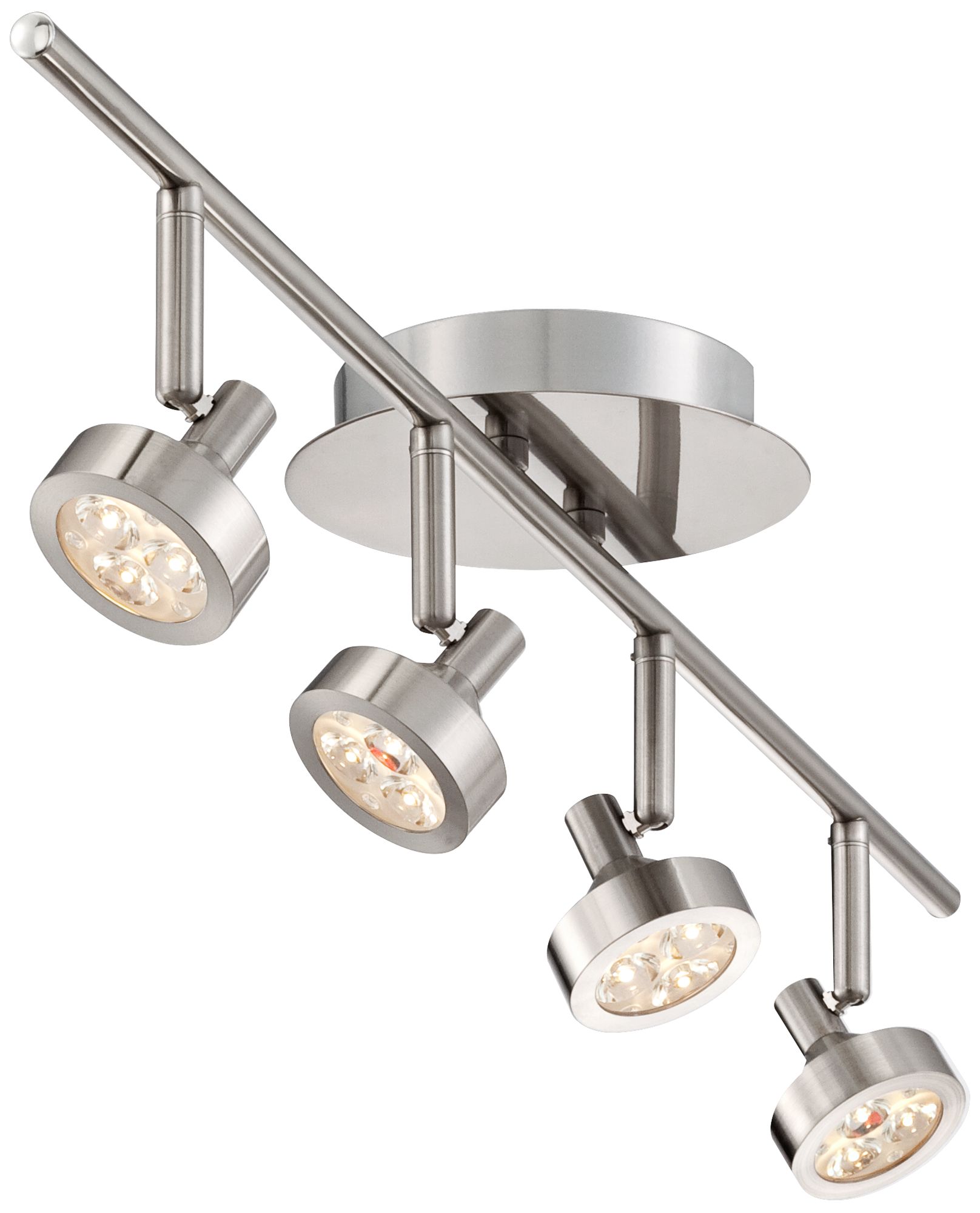 Pro Track Tilden 4-Light Brushed Nickel LED ceiling or wall Track Kit ...