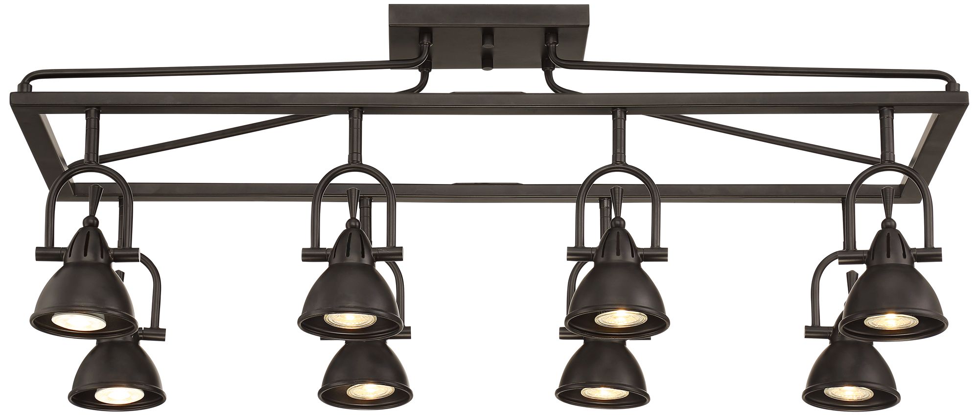 ProTrack Kane 36" Wide 8-Light Dark Bronze Cage Style Light Fixture ...