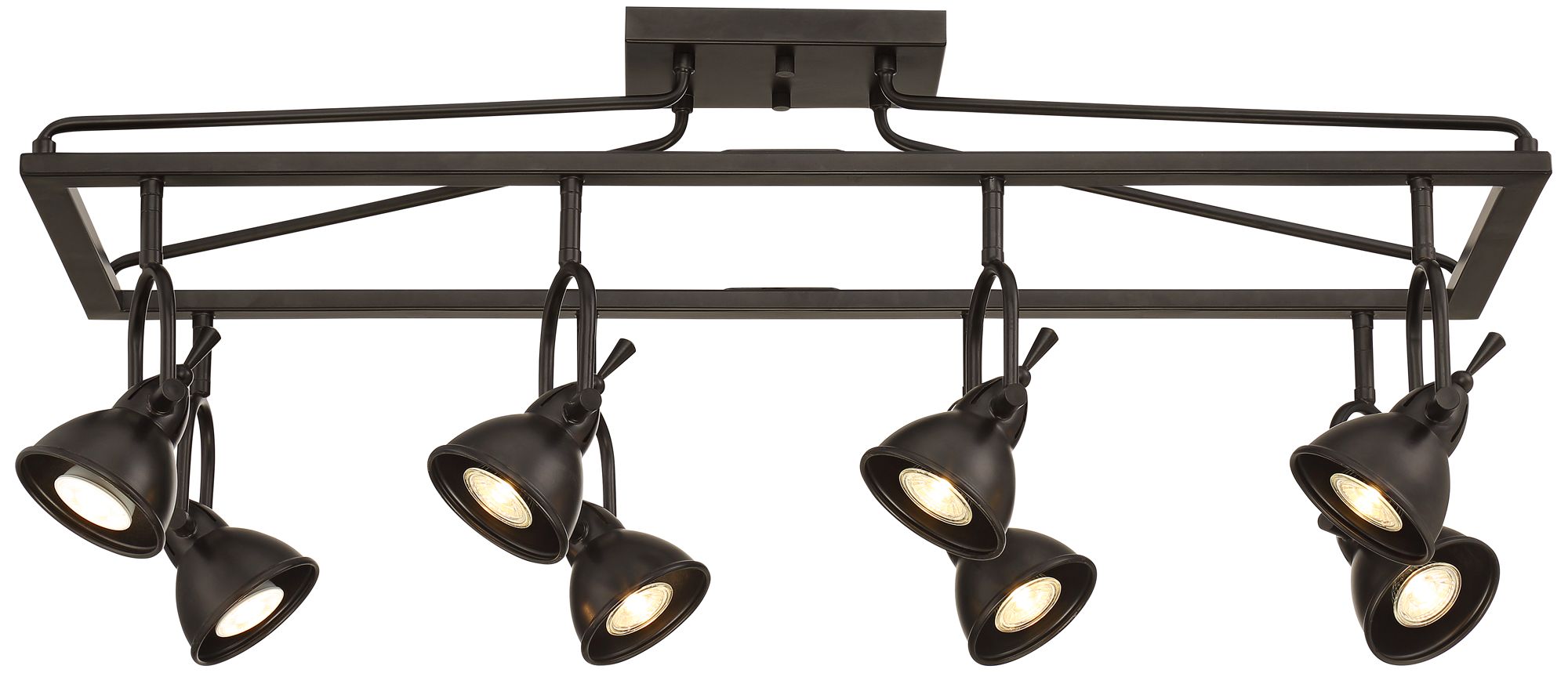 ProTrack Kane 36" Wide 8-Light Dark Bronze Cage Style Light Fixture ...