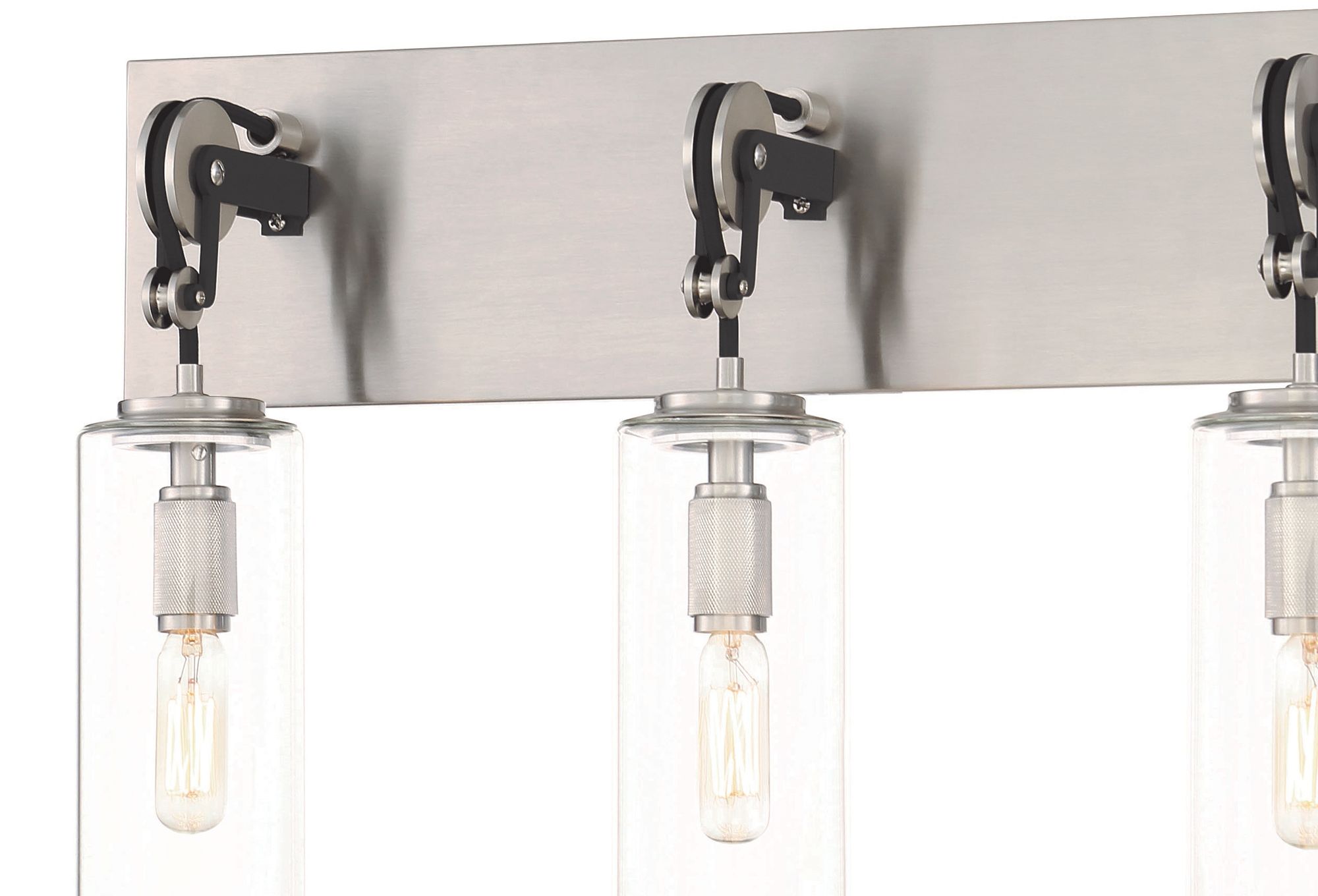 Pullman Junction 21" Wide Brushed Nickel 3-Light Bath Light - #612K1 ...