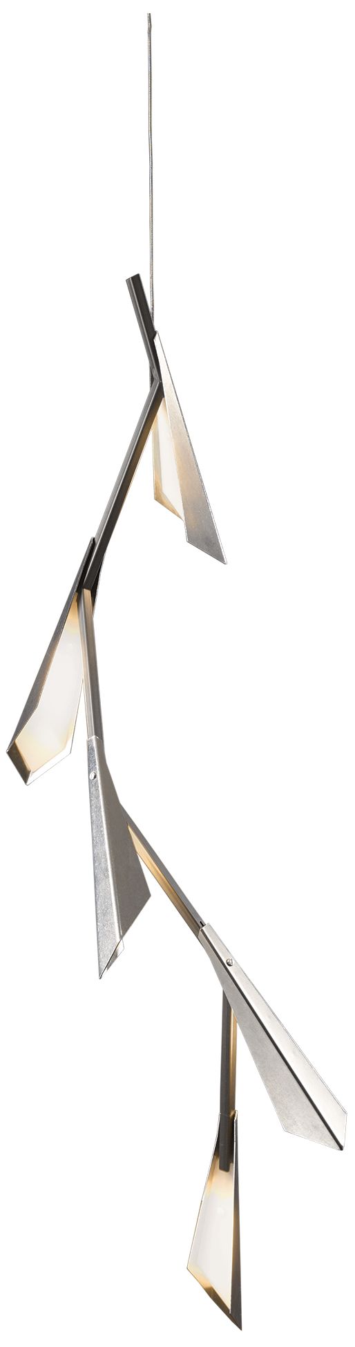 Quill Vertical Sterling LED Pendant With - #97X80 | Lamps Plus