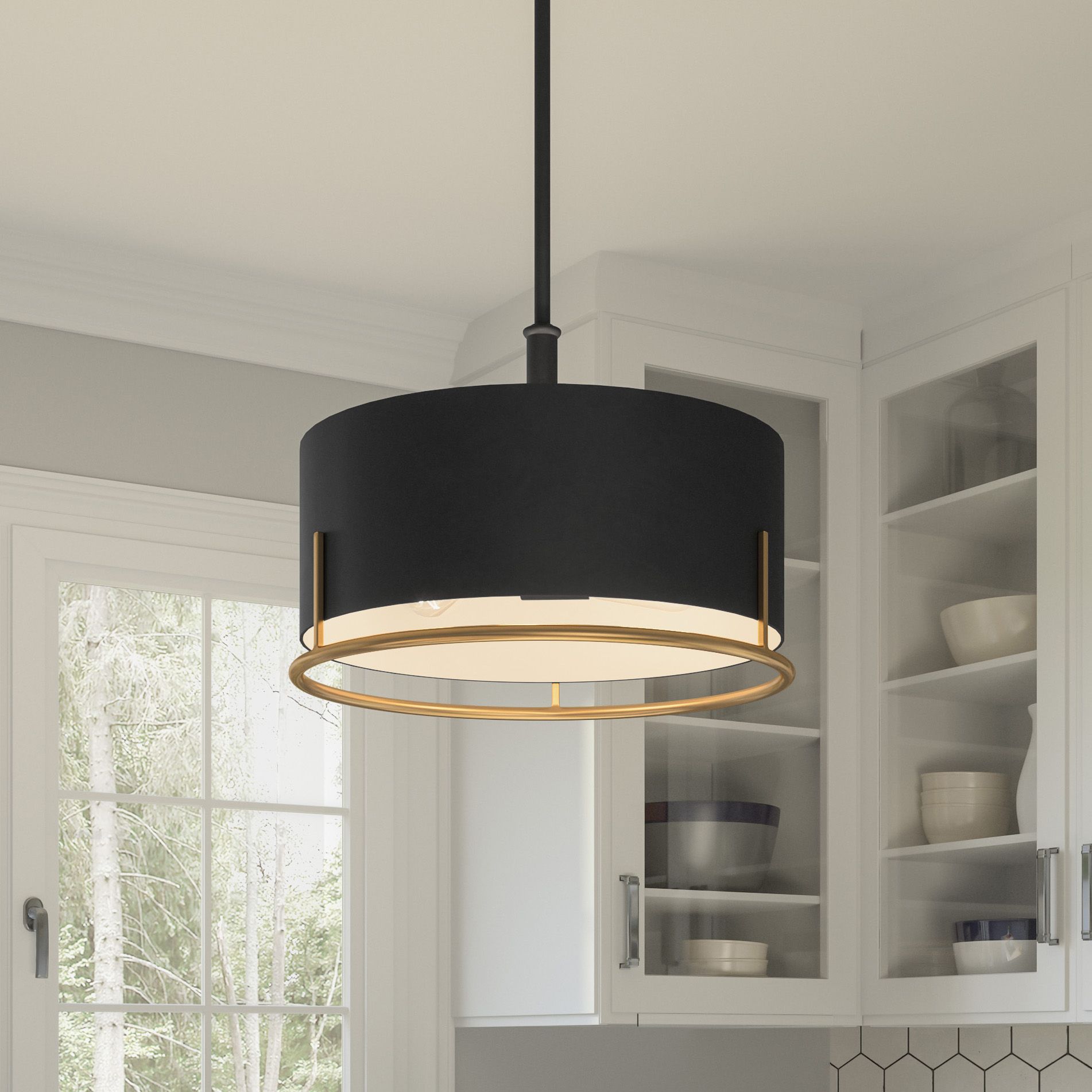 Black, 3 Lights Pendant Lighting | Lamps Plus