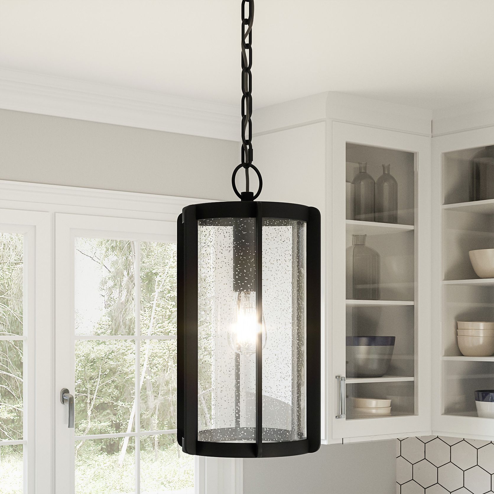 Quoizel Hazel 17" High Earth Black Outdoor Mini-Pendant Light - #762T1 ...