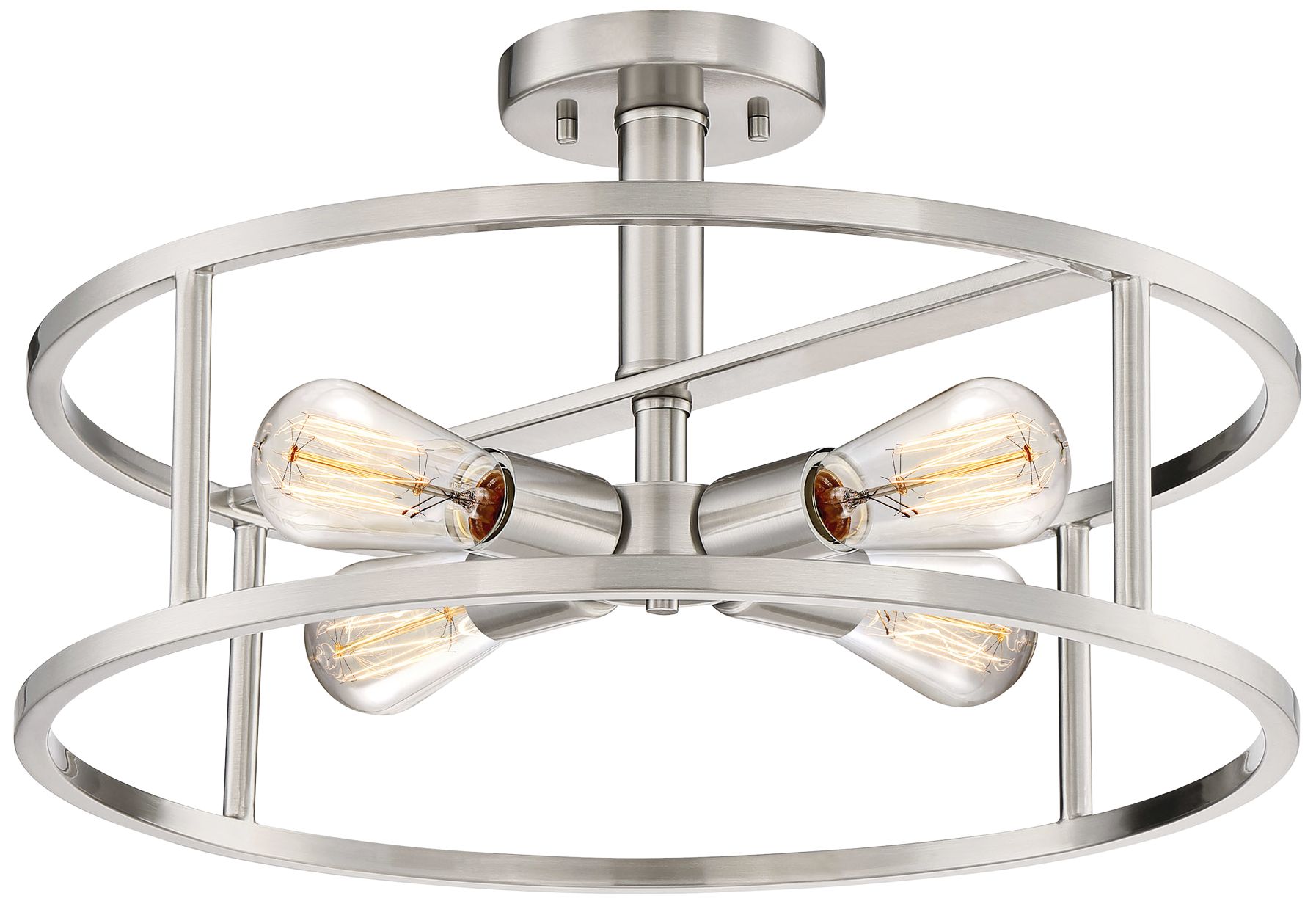 Modern Brushed Steel Ceiling Lights - Contemporary Lighting | Lamps Plus