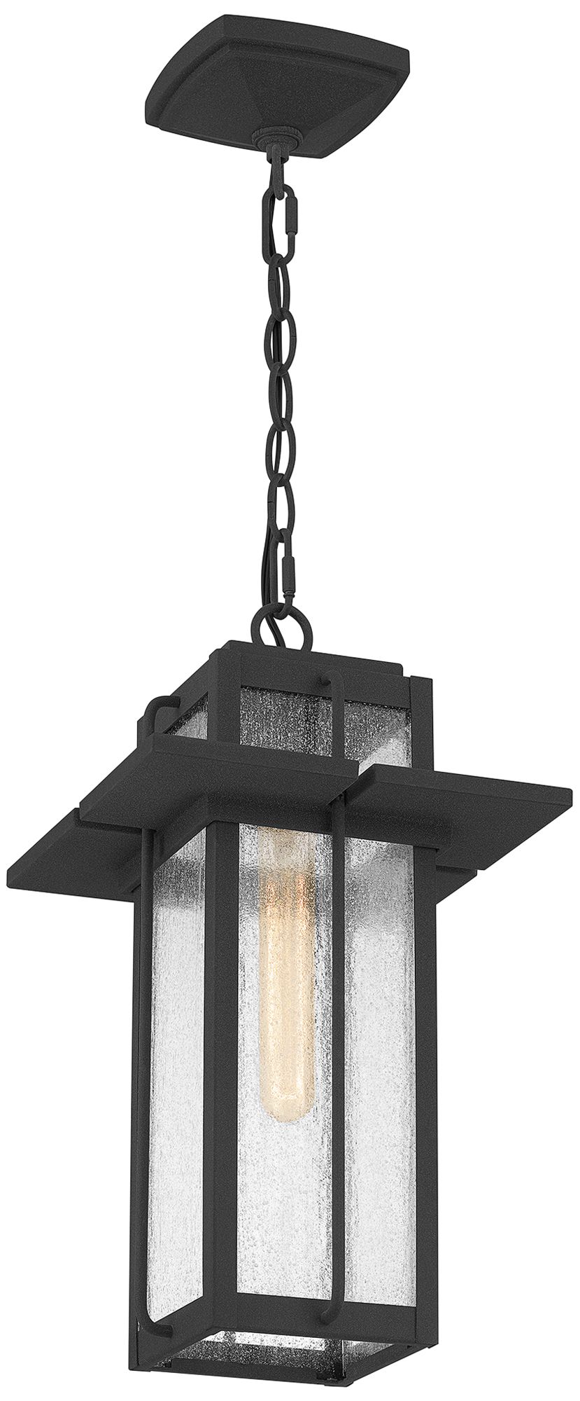 Quoizel Randall 15 3/4" High Mottled Black Outdoor Hanging Light ...