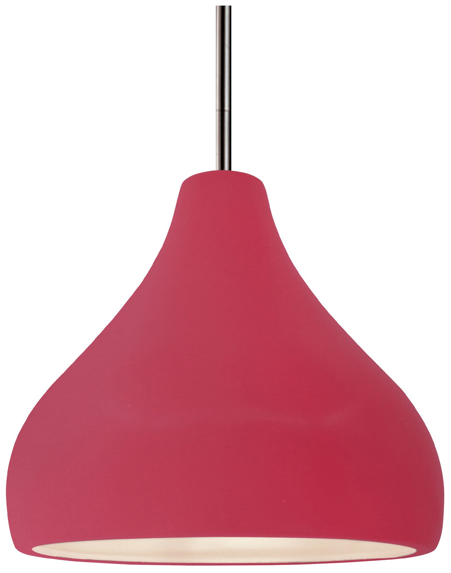 Radiance 11.5"W Cerise Frame Nickel Droplet Rigid Stem Kit LED Pendant ...