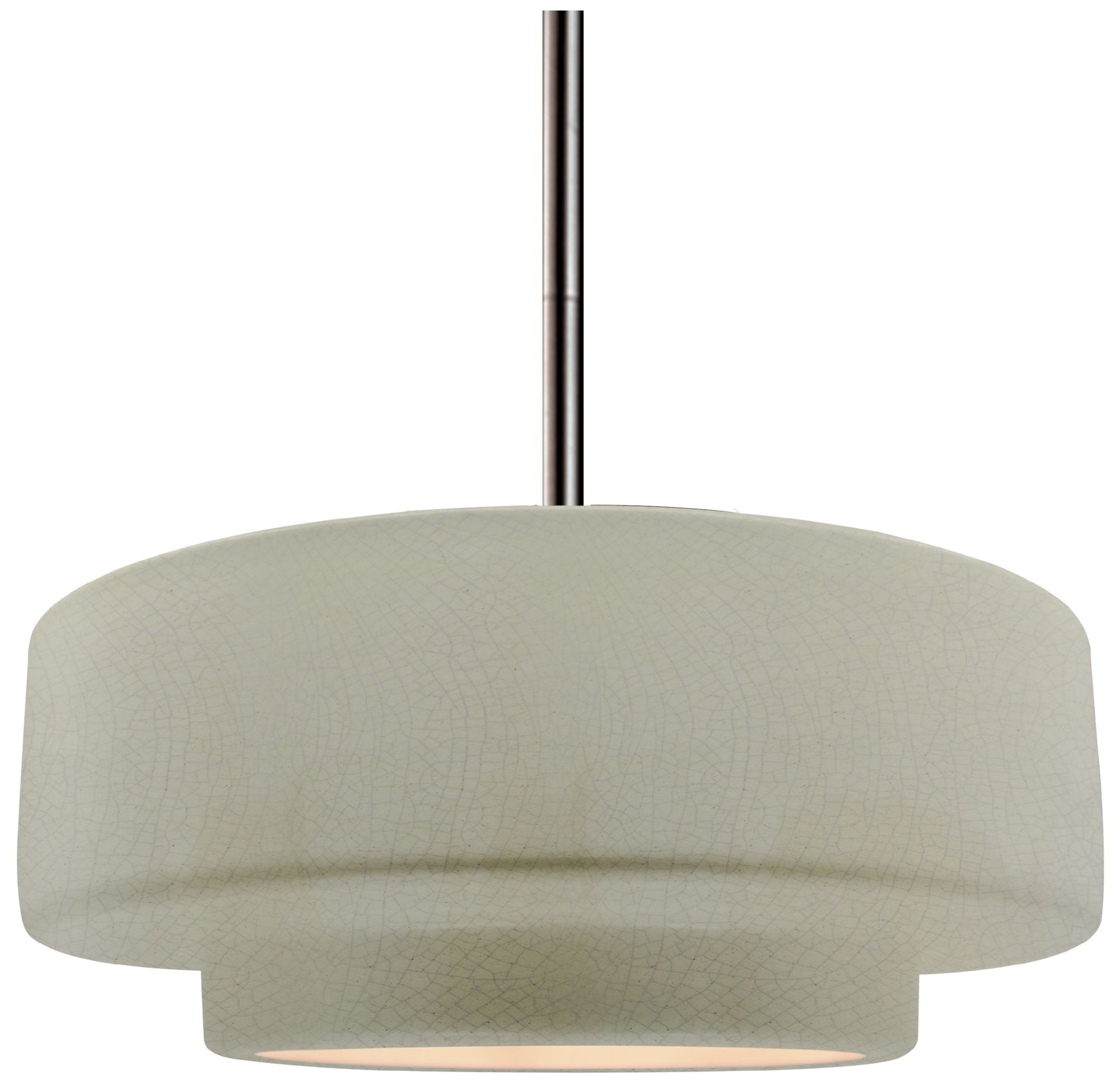 Radiance 14.5"W Celadon Frame Nickel Tier Rigid Stem Kit LED Pendant ...