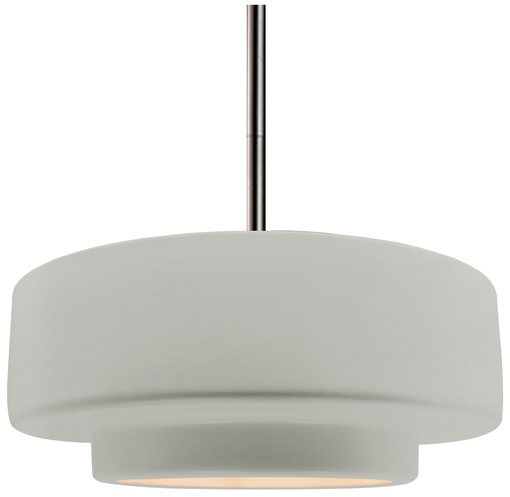 Radiance 14.5"W Bisque Frame Brushed Nickel Tier Rigid Stem Kit LED Pe ...