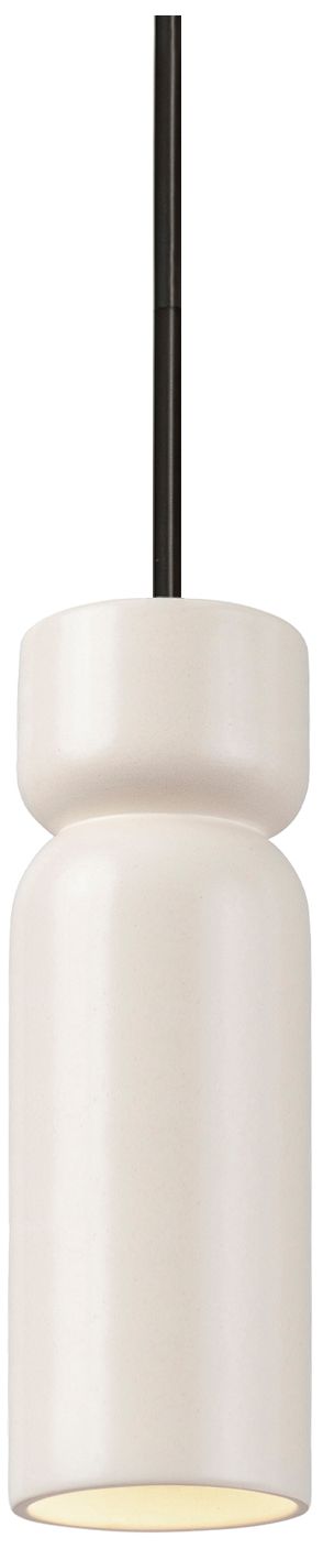 Radiance 3.5" Wide Matte Black Matte White Tall Hourglass Stemmed Pend ...