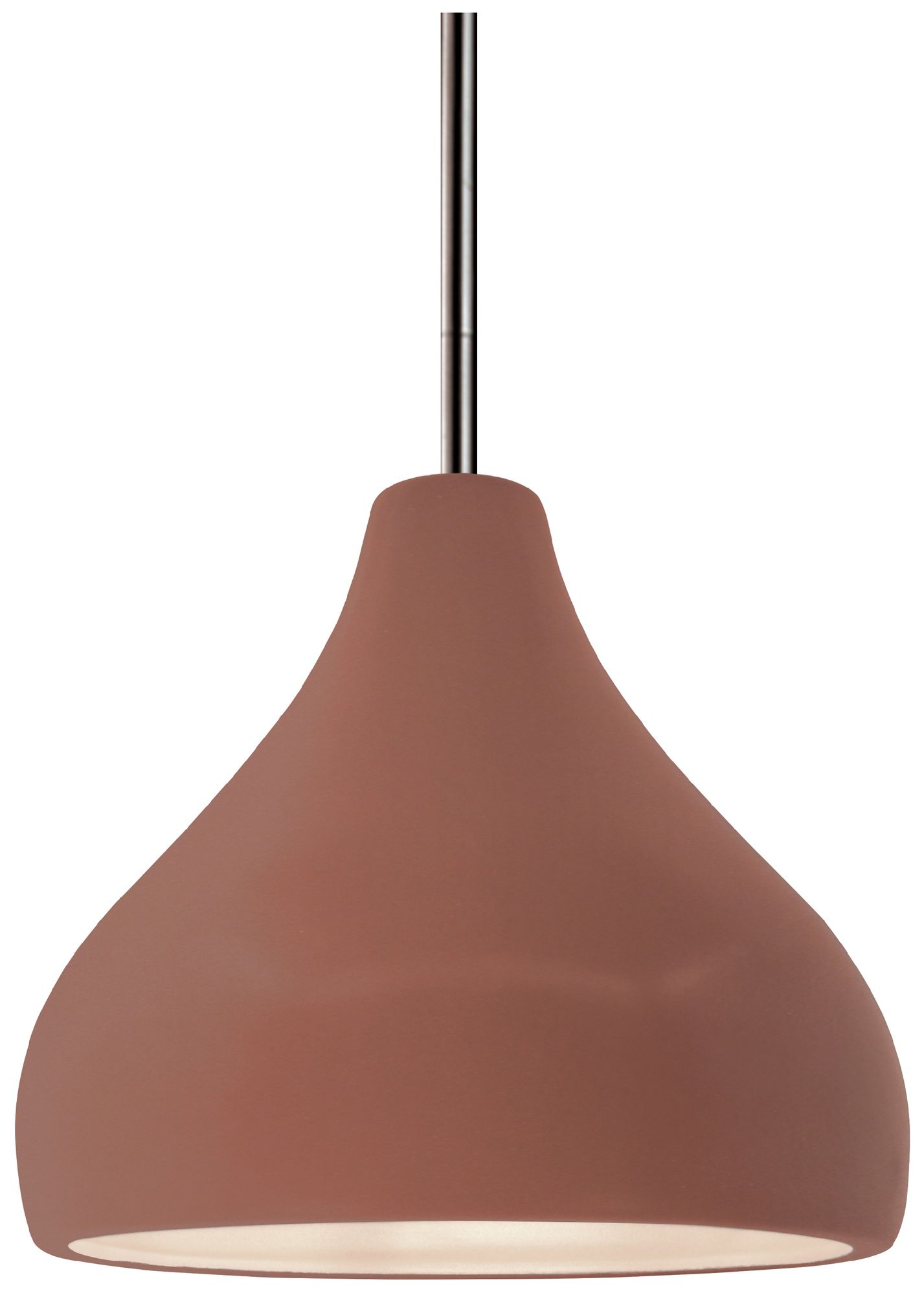 Radiance 8"W Clay Frame Nickel Small Droplet Rigid Stem Kit LED Pendan ...