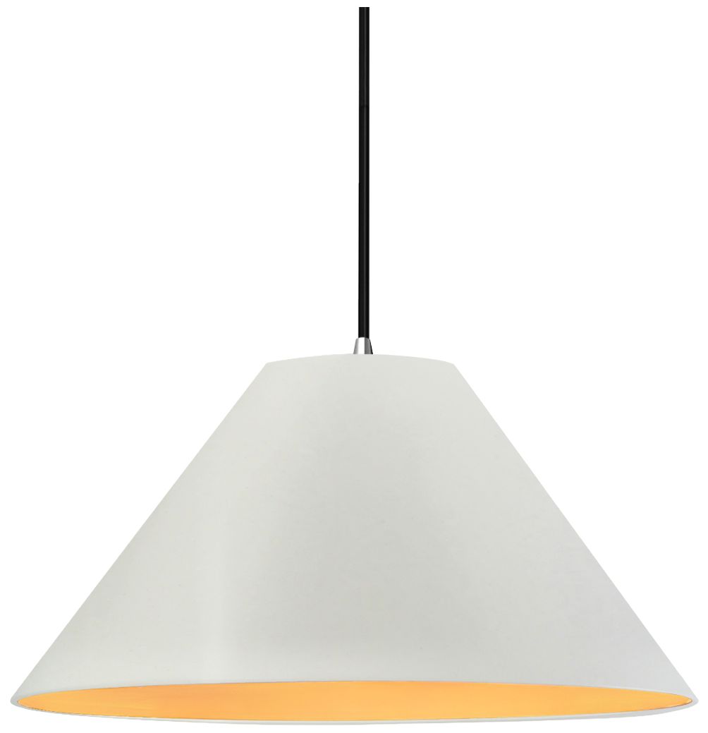 Radiance Avola 15"W Matte White Champagne Gold, Chrome Pendant - #7195Y ...