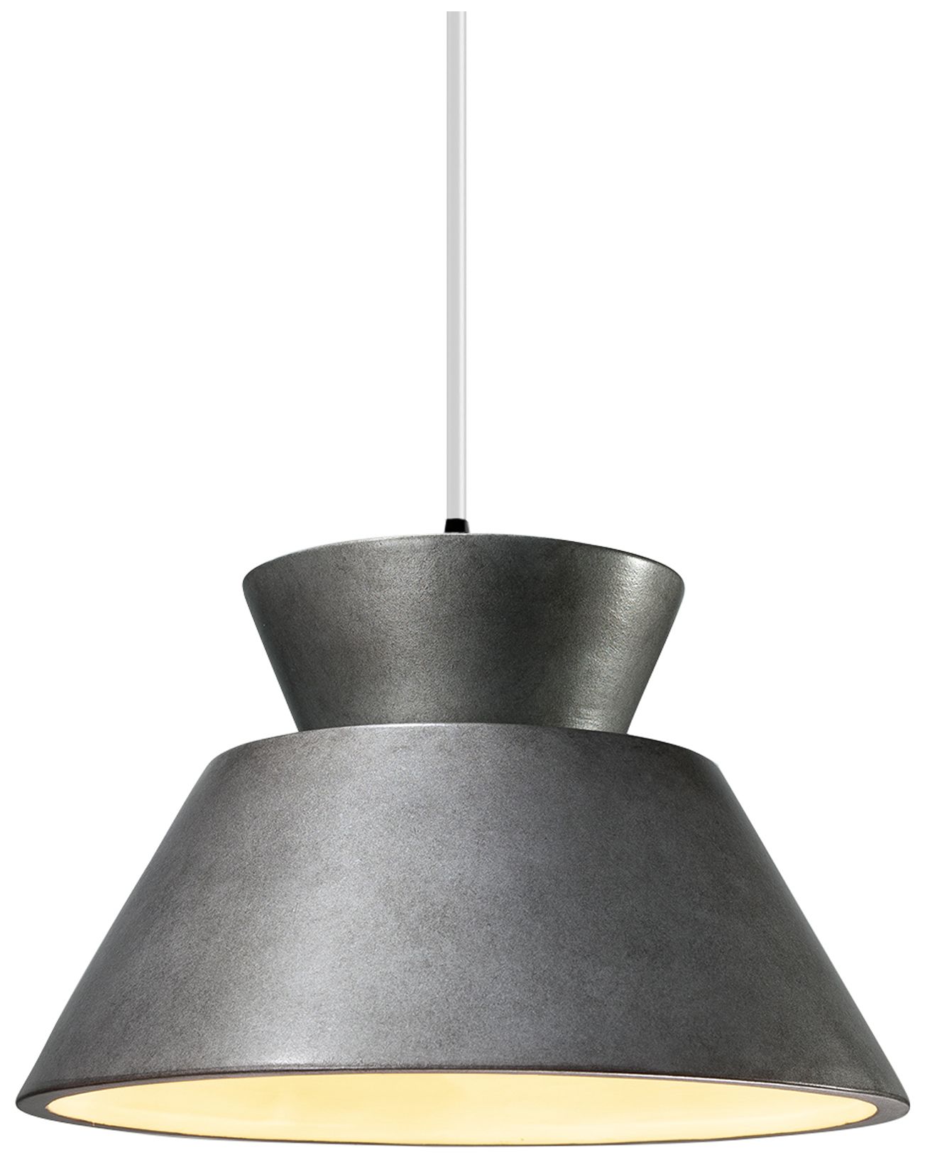 Radiance - Trapezoid 1-Light Pendant - LED - Silver - Matte Black ...