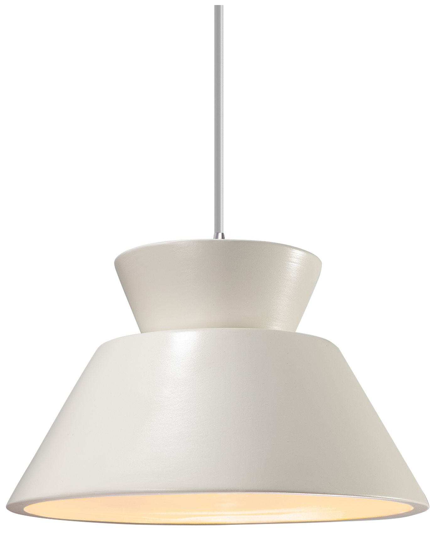 Radiance - Trapezoid 1-Light Pendant - LED - White - Chrome - #054A3 ...