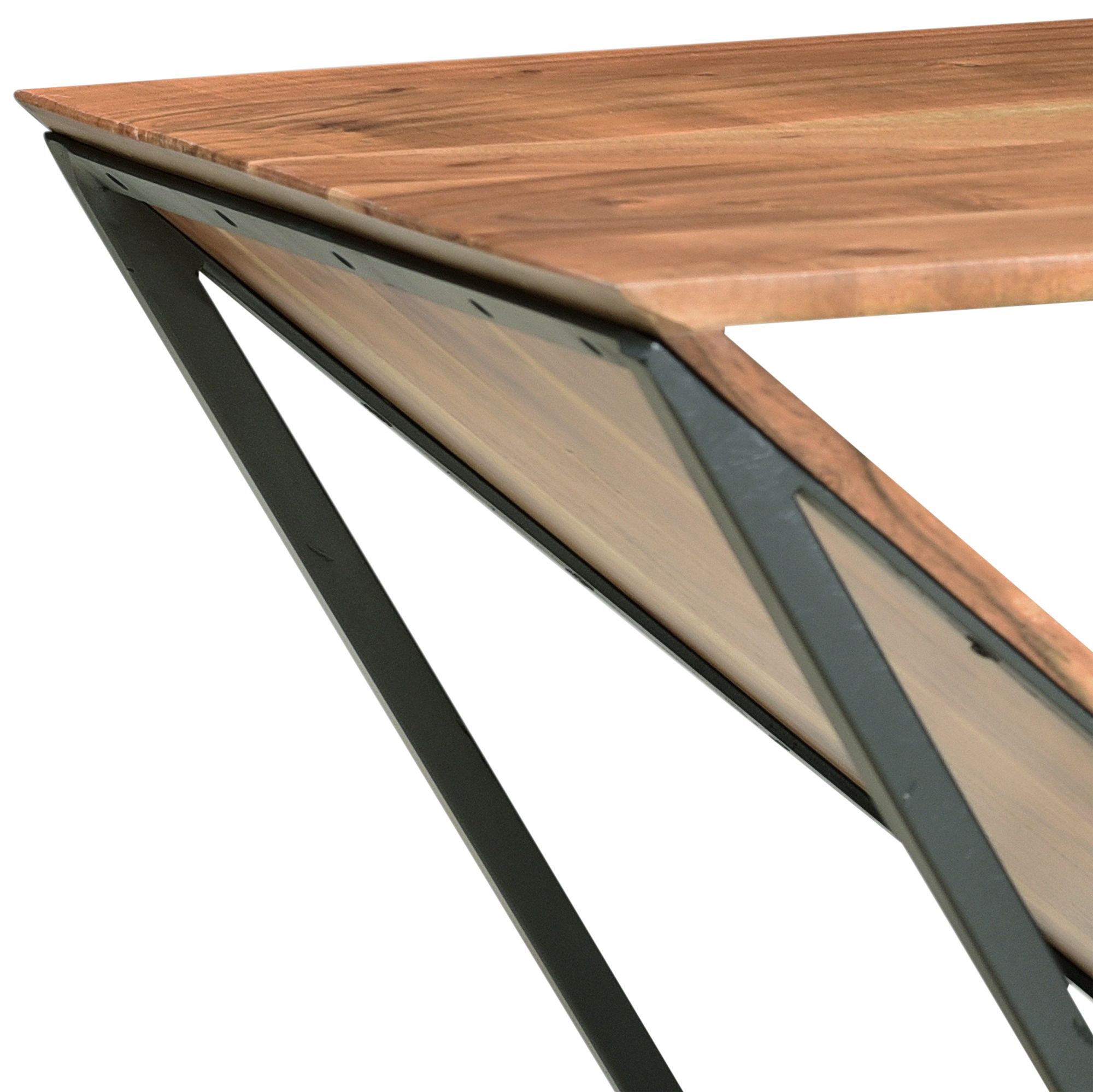 Rafters 29" Wide Natural Wood and Iron Cocktail Table - #872V0 | Lamps Plus