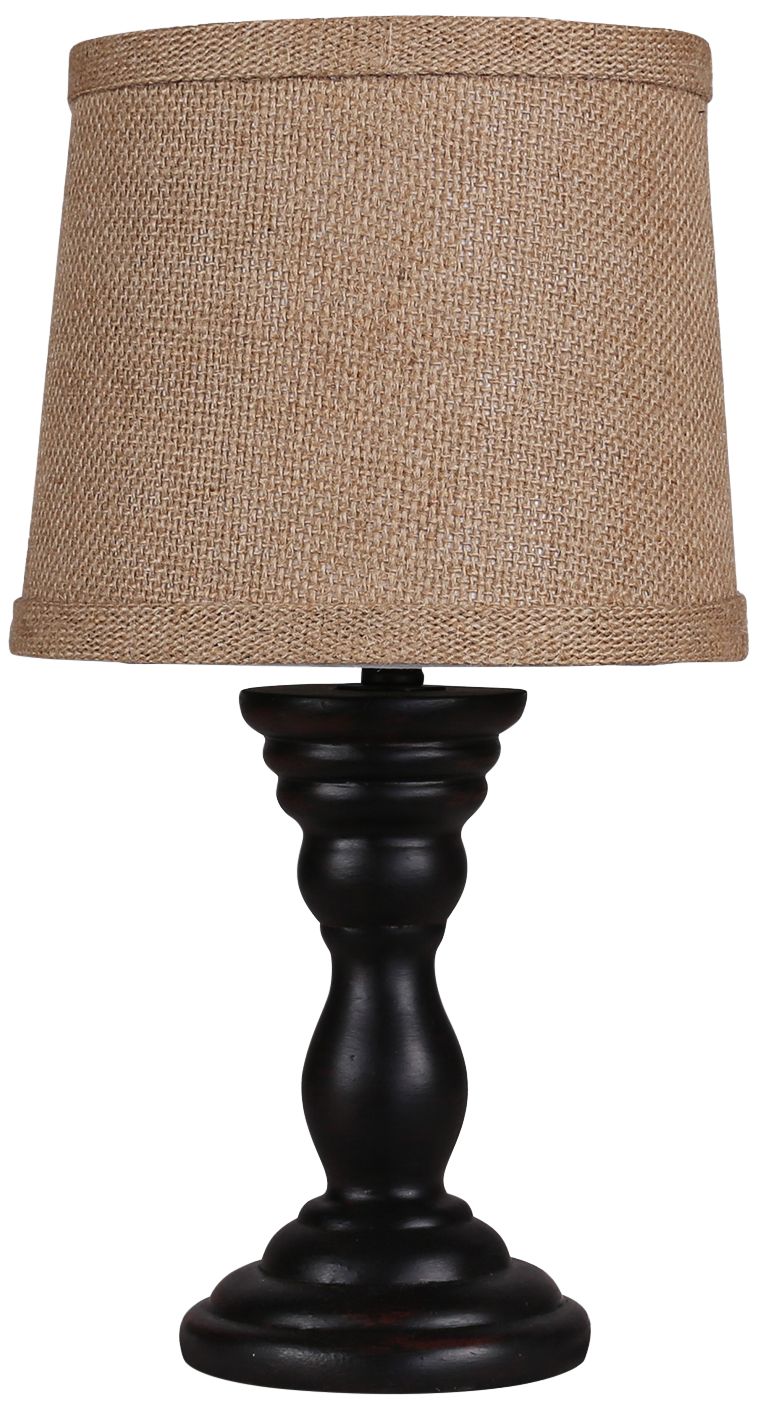 Randolph 12" High Black Pedestal Accent Table Lamp - #78E16 | Lamps Plus