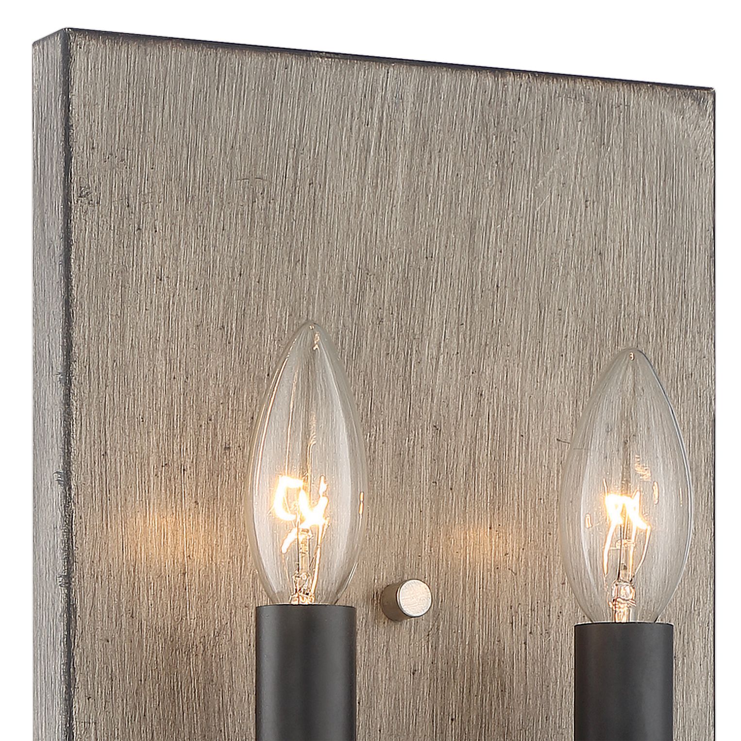 Rawson Ridge 7 1/2" Wide Aged Silverwood and Coal Wall Light - #96R55 ...