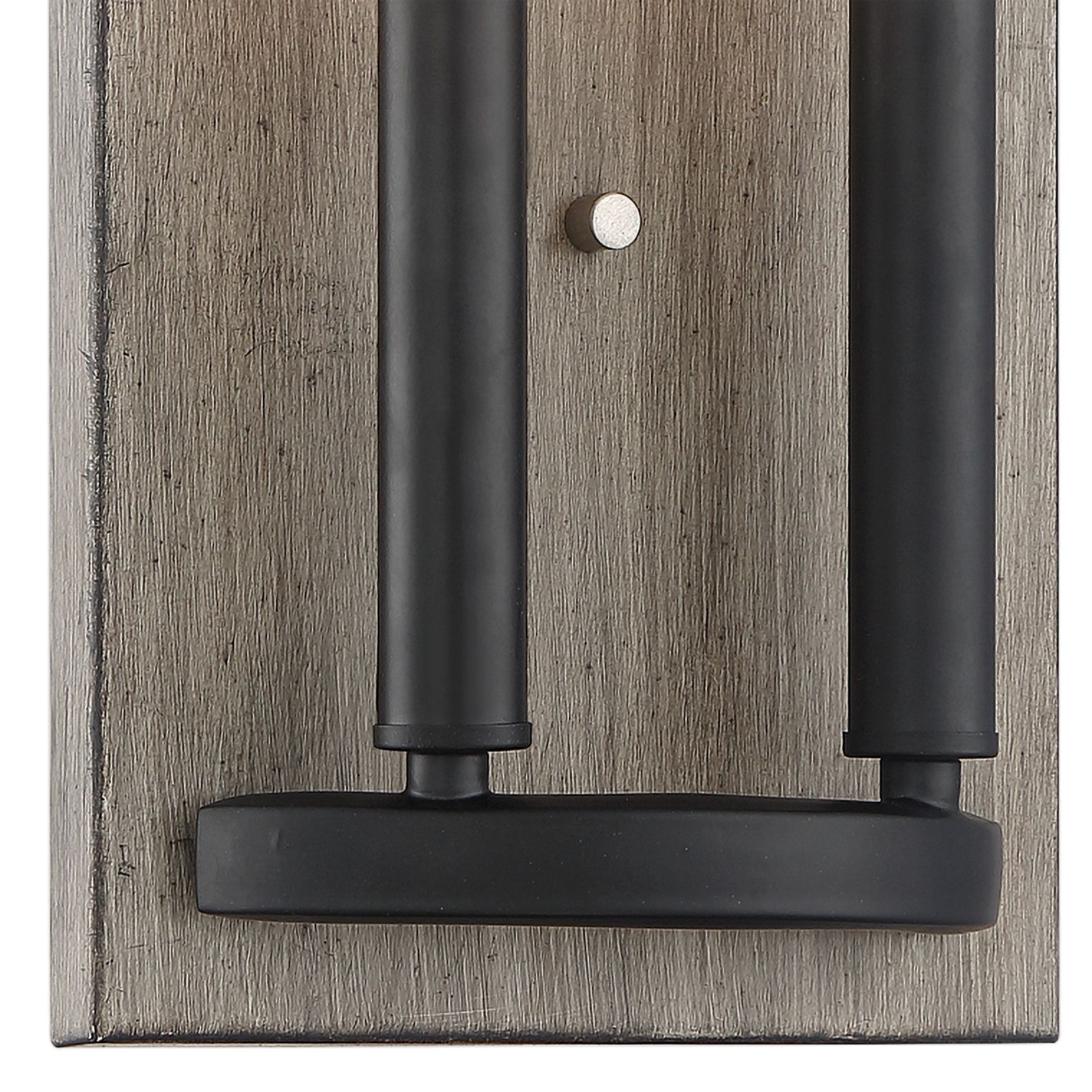 Rawson Ridge 7 1/2" Wide Aged Silverwood and Coal Wall Light - #96R55 ...