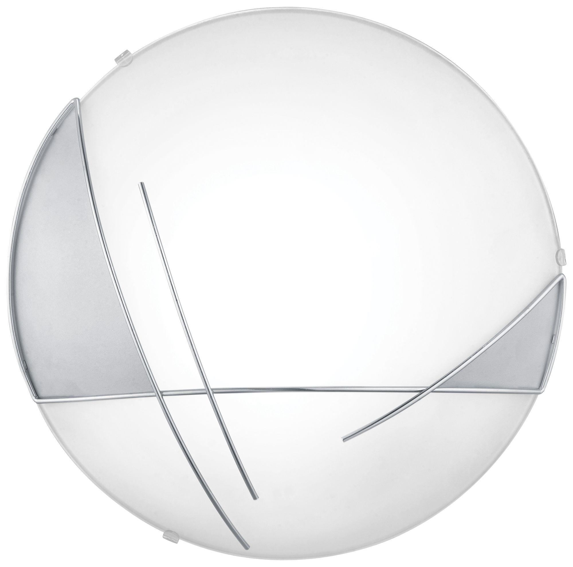 Raya - 1-Light Ceiling Light - Chrome and Satin - Clear/White Paint ...