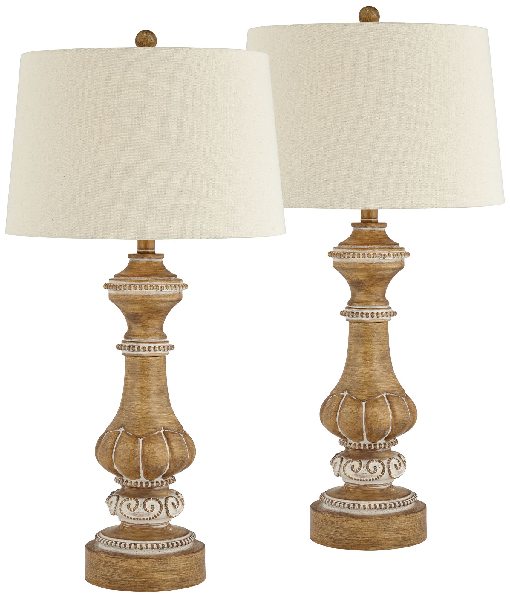 Regency Hill Sienna Rustic Candlestick Table Lamps Set of 2 - #303K2 ...