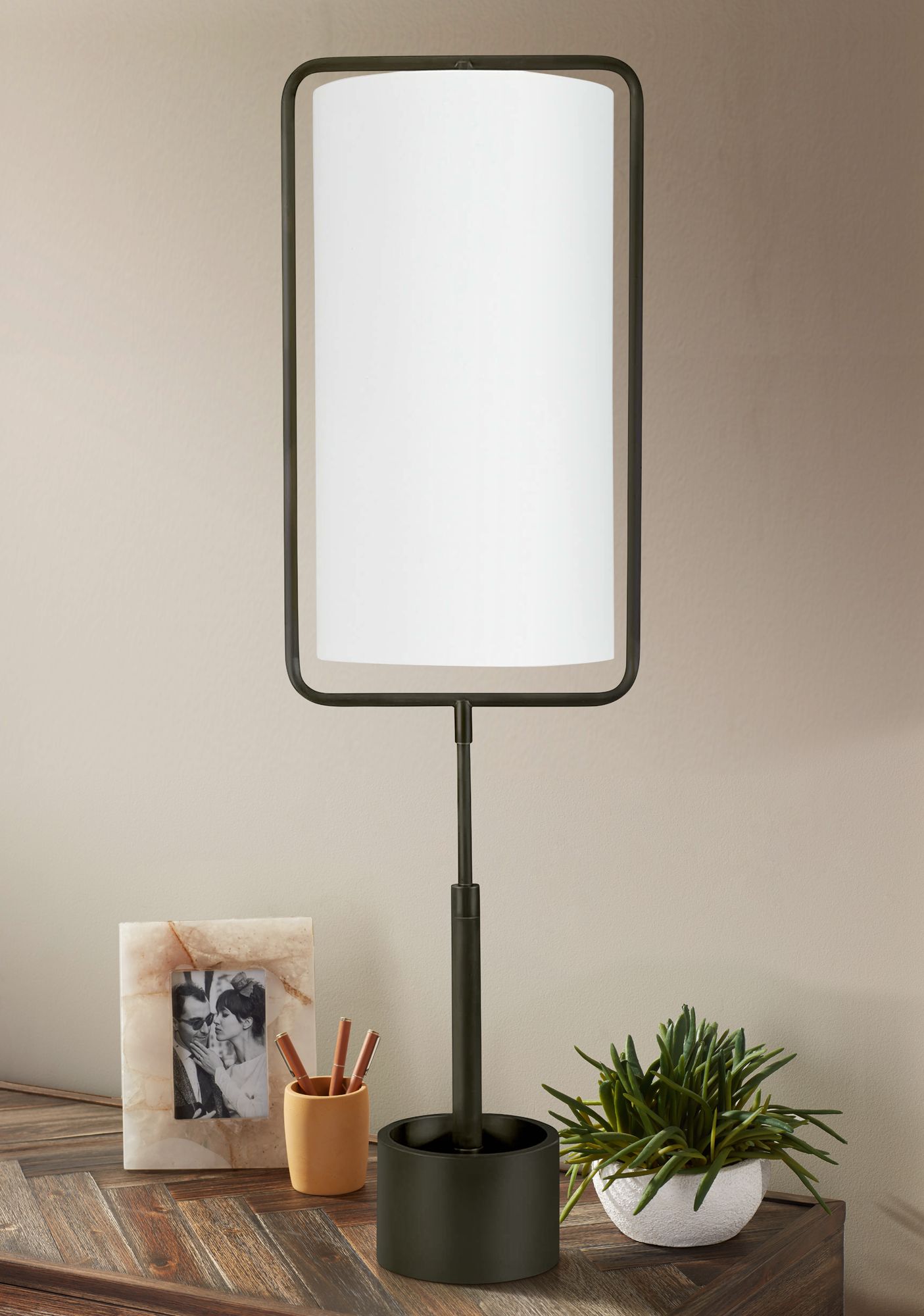 Regina Andrew Design Geo Oil Rubbed Bronze Rectangle Table Lamp ...