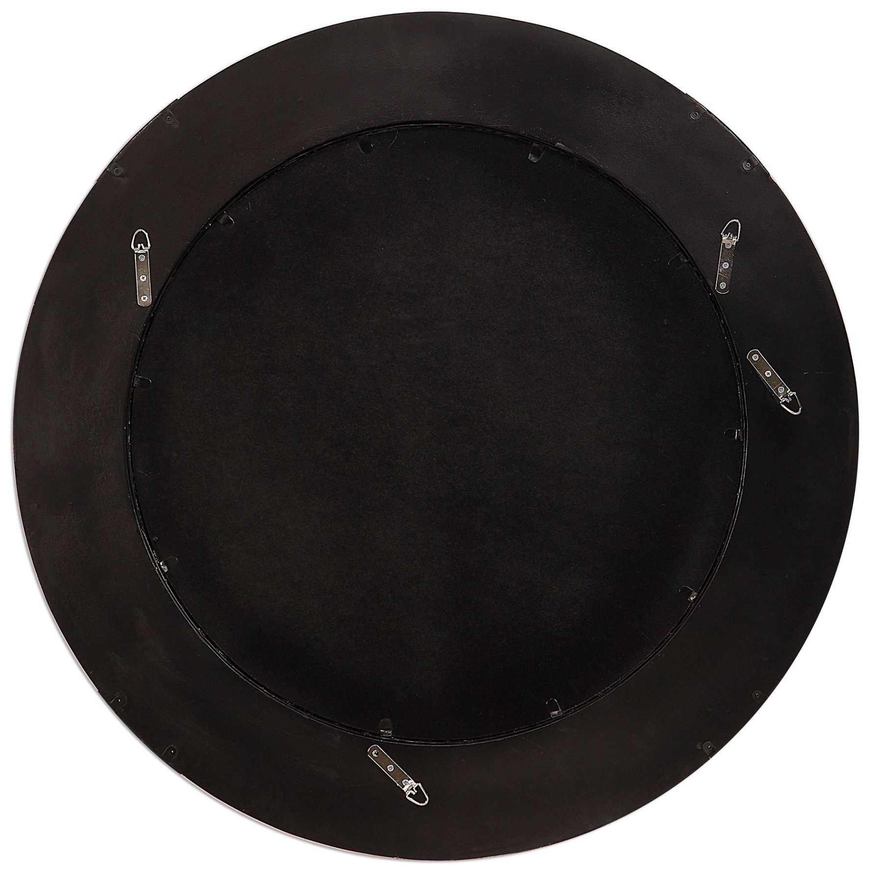 Reuben Gold and White 40" Round Oversized Wall Mirror - #80C30 | Lamps Plus