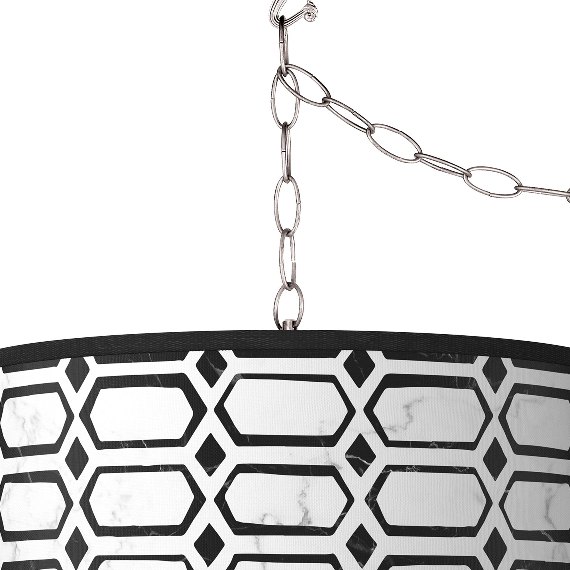 Rhombi Giclee Glow Plug-In Swag Pendant - #982X9 | Lamps Plus