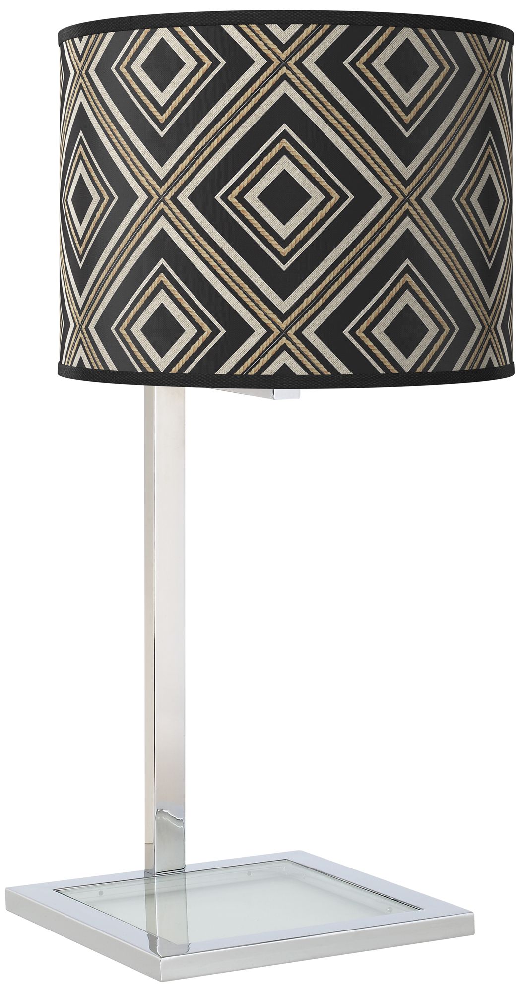 Rhythm Glass Inset Table Lamp - #623V7 | Lamps Plus