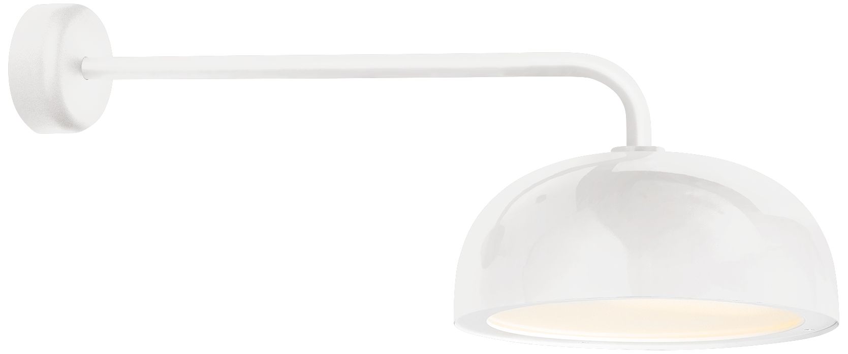 RLM Dome 12 3/4" High Gloss White Outdoor Wall Light - #12T62 | Lamps Plus