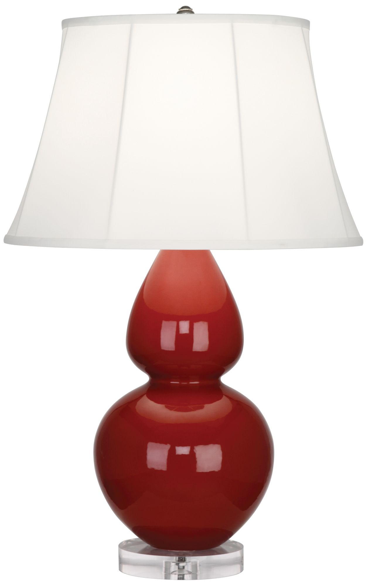 Robert Abbey Ceramic Oxblood Double Gourd Table Lamp - #351P3 | Lamps Plus