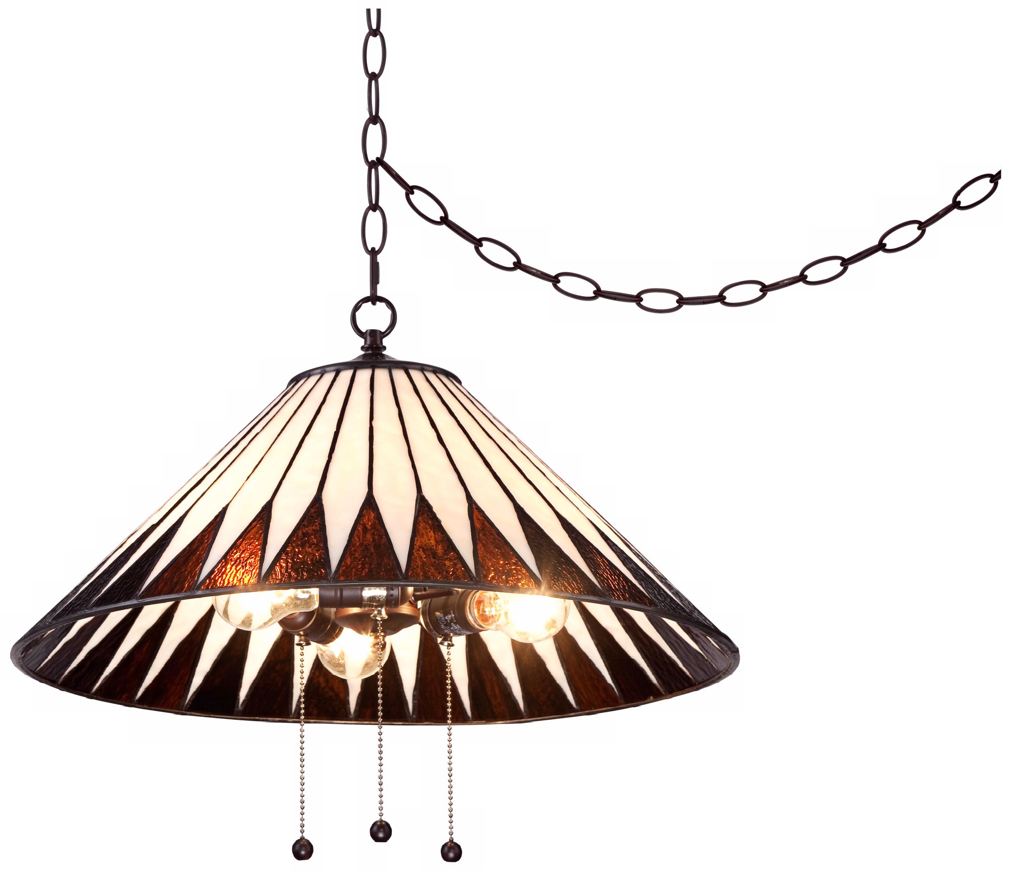 Robert Louis Tiffany Feather 21" Wide Plug-In Swag Pendant - #6F431 ...