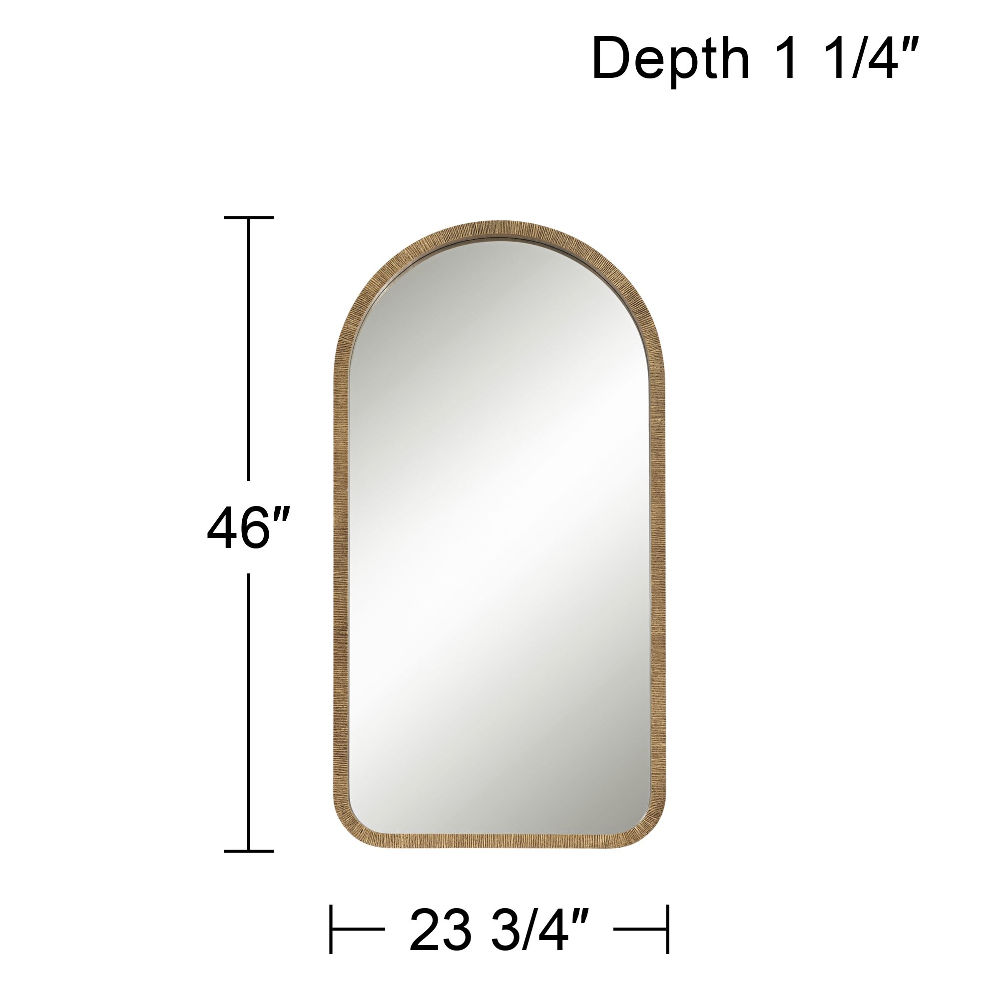 Robinette Aged Gold 23 3/4" x 46" Arch Top Wall Mirror - #496V1 | Lamps ...