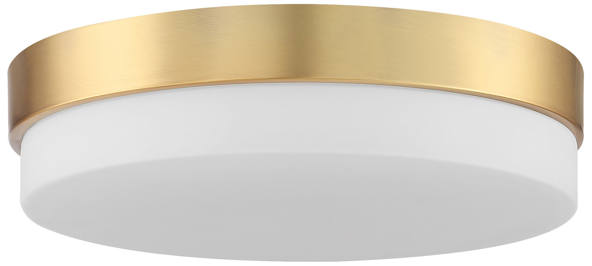 Roma 14" Wide Antique Brushed Brass Modern LED Ceiling Light - #550J3 ...