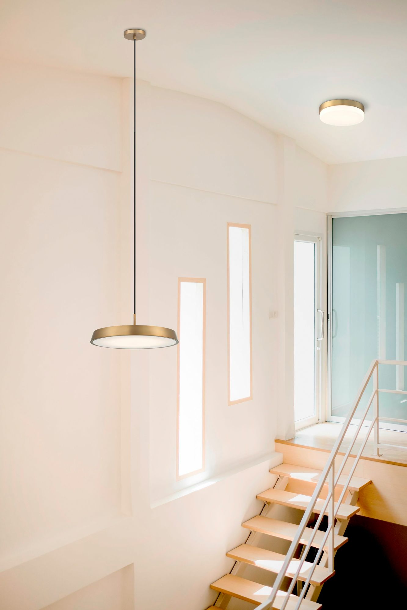 Roma 14" Wide Antique Brushed Brass Modern LED Ceiling Light - #550J3 ...