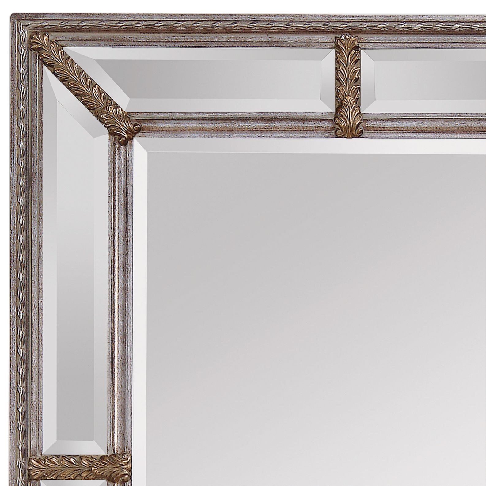 Roma Antique Silver Leaf 37" x 49" Rectangular Wall Mirror - #374E0 ...