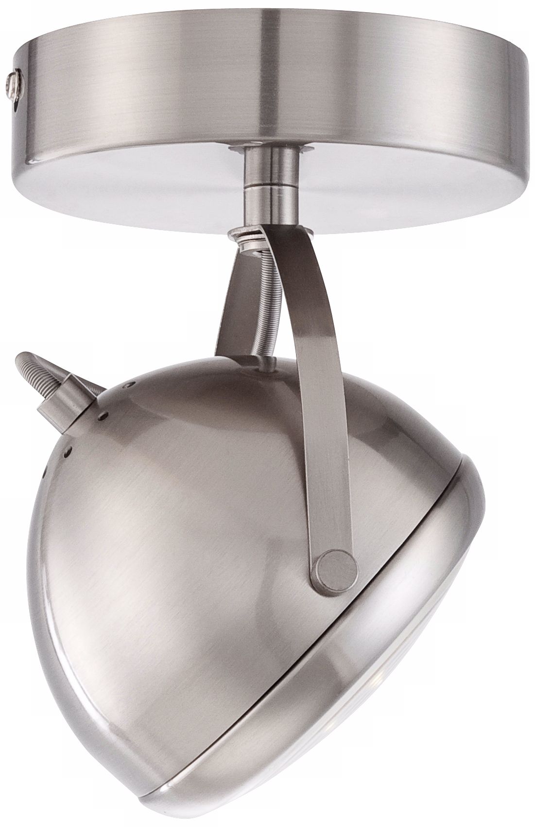 Round Back Satin Nickel LED Adjustable Ceiling Fixture - #2P027 | Lamps ...